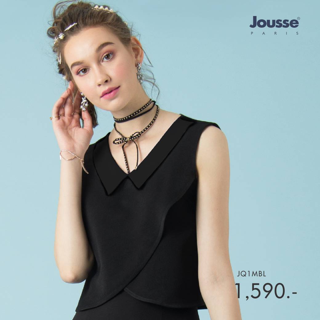 เสื้อแขนกุดสีดำ สุดคลาสสิค | Jousse JQ1MBL - A`MAZE Multi-Lifestyle Store
